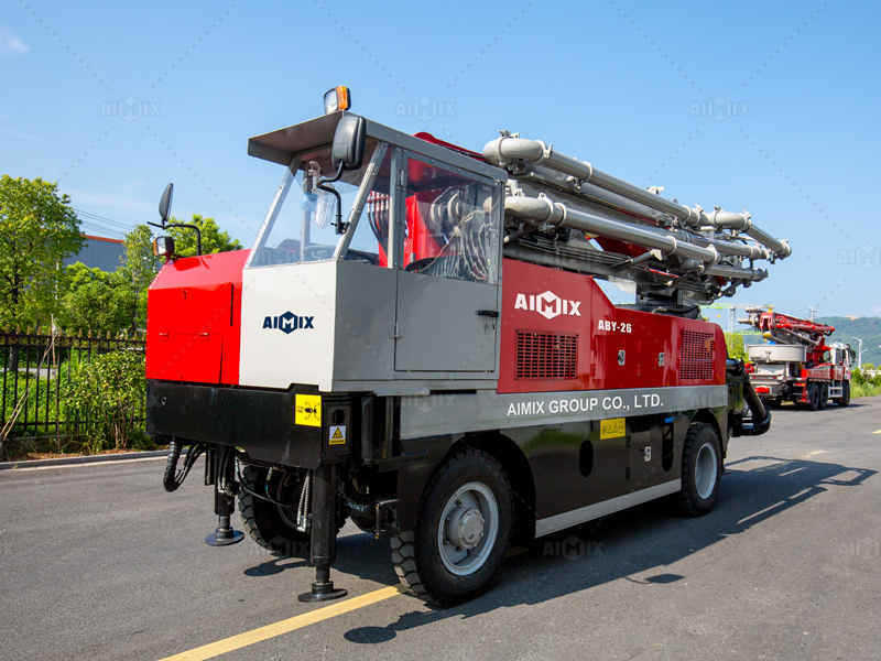How to Cover Terrain with a Mobile Boom Concrete Pump: Aimix Group Machines